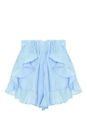 UNDERFLIRTY Flirty Linen Shorts - Blue