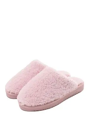 PRETTY YOU Sheepskin Mule Slipper - Pink