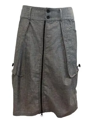 SNIDER Crinkled Linen Skirt