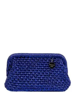 SPRINGMOONATELIER Metallic Crochet Handbag - Blue