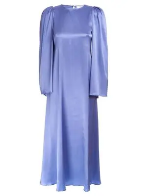 SOFIA TSERETELI Silk Flare Dress - Blue