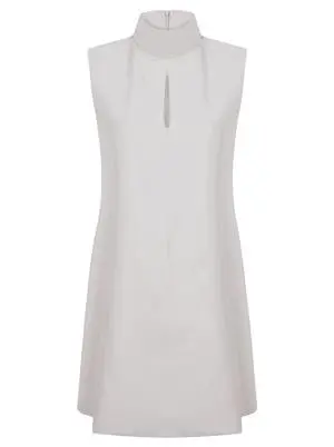 THISISU COLLECTION Nara Cut-out High-neck Mini Dress - White