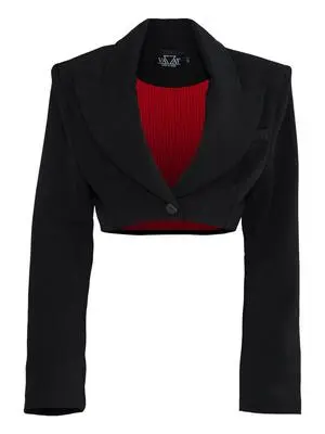 VAZAF Structured Cropped Blazer - Black