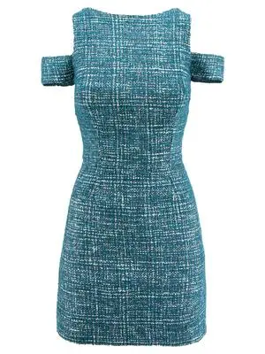 AVENUE N°29 Boucle Mini Dress - Blue