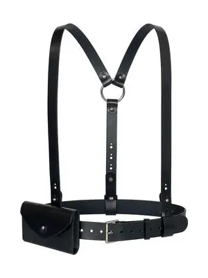 HAUTE CUIR Slim Envelope Harness Bag - Black