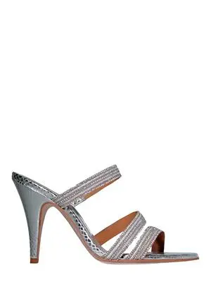 TERRY DE HAVILLAND Strappy Heeled Sandal - Silver