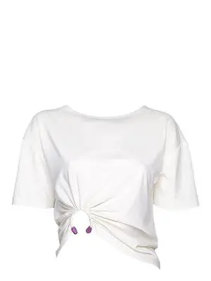LALIPOP DESIGN Ring-Embellished T-Shirt