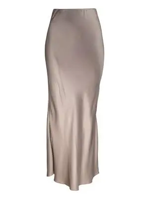 SASHA LA MER Laura Midi Slip Skirt - Brown