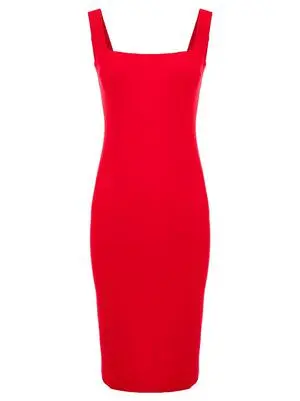 ROSERRY Kensington Zipped Jersey Midi Dress - Red