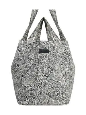 LILY AND LIONEL Leopard Print Oversized Tote Bag - Black