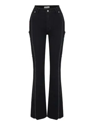 PCFG Flare Denim Pant - Black