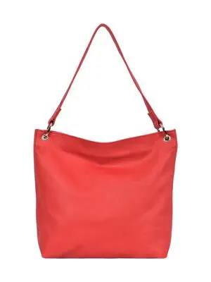 OWEN BARRY Leather Hesta Shoulder Bag Red