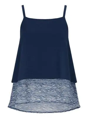 CONQUISTA Printed High-low Top - Blue