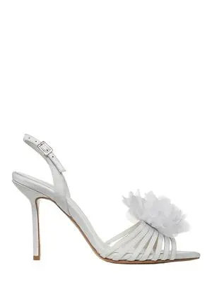 GINISSIMA Stiletto Heel Sandals - White