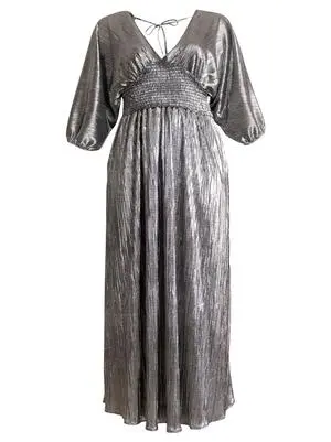 BYVINNIK Colla Voce Accordion Pleated Dress - Silver