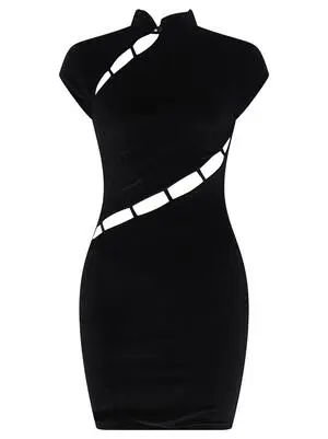 ROOM 24 Lin Stretch Velvet Dress - Black