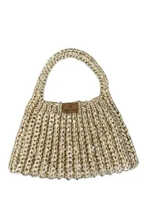 GUNES SWIM Halo Crocheted Handbag - Gold