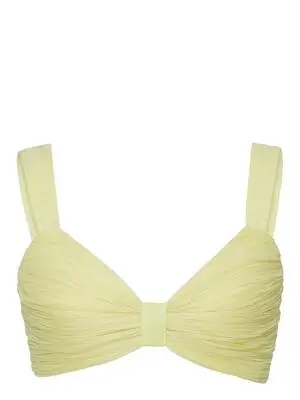ANSE VICTORIN Lucy Silk Chiffon Top - Green