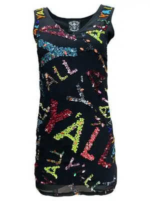 ANY OLD IRON Beaded Short Dress - Black