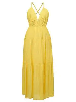 SMART AND JOY Strappy Maxi Dress - Yellow