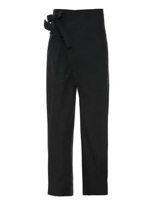 MOE Checkered Wool Relaxed Pants - Grey