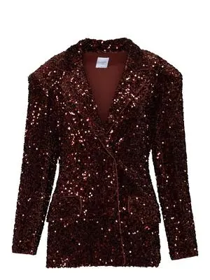 OFUURE Liza Sequin Blazer - Brown