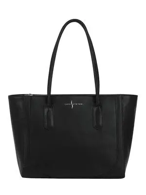 LUIS STEVEN Medium Tote Pro Pebble Leather - Black