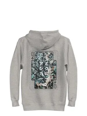 ANCHOR & CREW 03 Japan Gurafiku Cotton Blend Hoodie - Grey