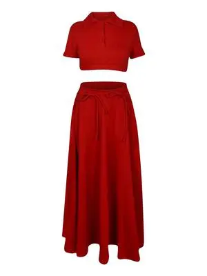 ENXHALINE Runa Skirt Set - Red