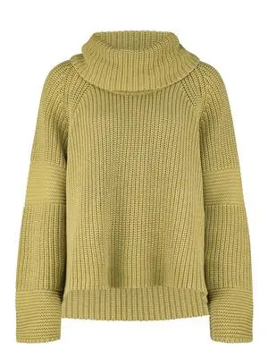 DREF Vela Chunky Knit Jumper - Green