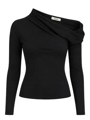 THE ETHOS STUDIO Lily Long Sleeve Top - Black