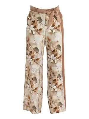 LALIPOP DESIGN Stylised Floral Print Relaxed Pants - Brown