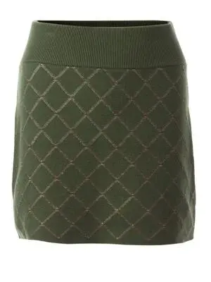 FULLY FASHIONING Jacquard Knit Skirt
