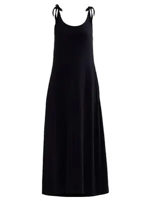 REISTOR Tie-detail Maxi Dress - Black