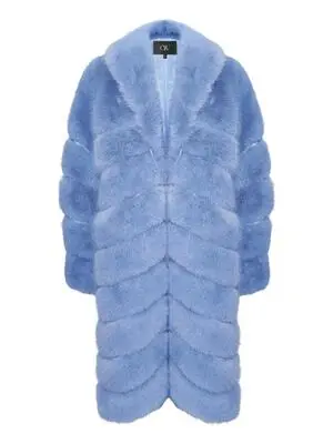 OW Copenhagen Faux Fur Coat - Blue