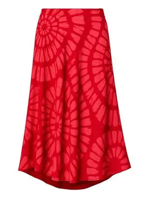 TANTRA SPAIN SL Midi Skirt With Geometric Print - Red