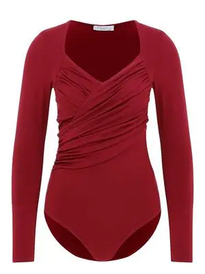 MAAN ISTANBUL Folds Detail Bodysuit - Red
