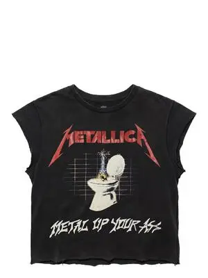 OTHER UK Metallica Metal Up Your Ass Raw Edge T-shirt - Black