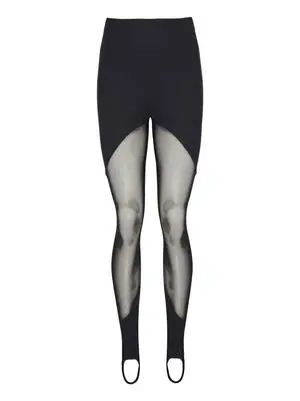 NO'DESIGN Asymmetric Cut Elastic Hem Navy Leggings - Blue