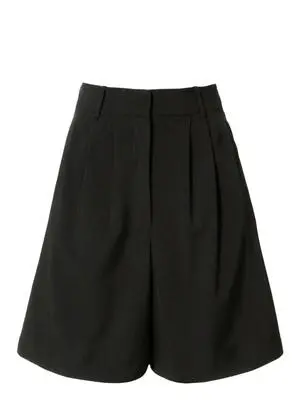 AGGI BY HALEWSKI Wide Leg Bermuda Shorts Black