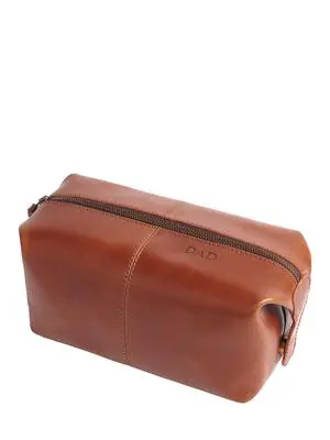 VIDA VIDA Leather Wash Bag - Brown