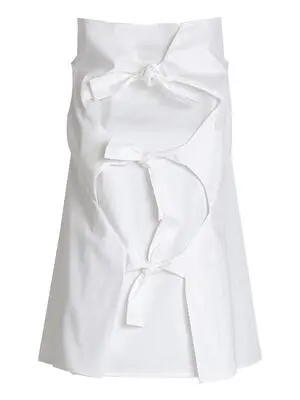 BIANCA POPP Ribbon Detailed Sleeveless Blouse - White