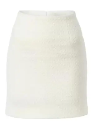 UNDERFLIRTY Anemone Wool Blend Boucle Mini Skirt - White
