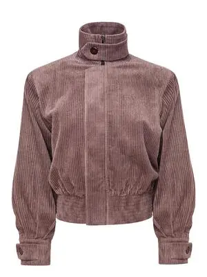MANDRAGORA Corduroy Bomber Jacket - Brown