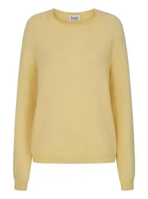 LOOP CASHMERE Featherweight Cashmere Sweater - Yellow