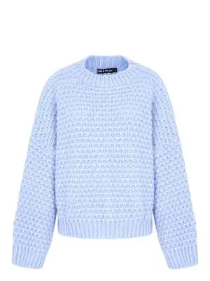 CARA & THE SKY Oversized Chunky Knit Jumper - Blue