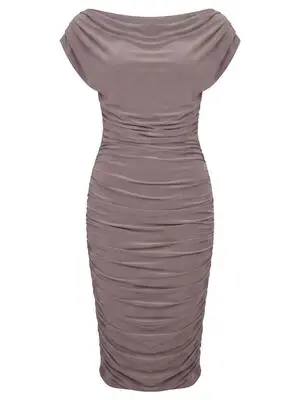 ATOM LABEL Oxygen Jersey Dress Grey