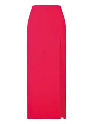 NAZLI CEREN Lea Crepe Midi Skirt - Red