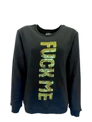 ANY OLD IRON Sequin Sweatshirt - Black