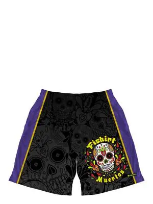 FISHIRT Activewear Knee-length Sports Shorts - Black